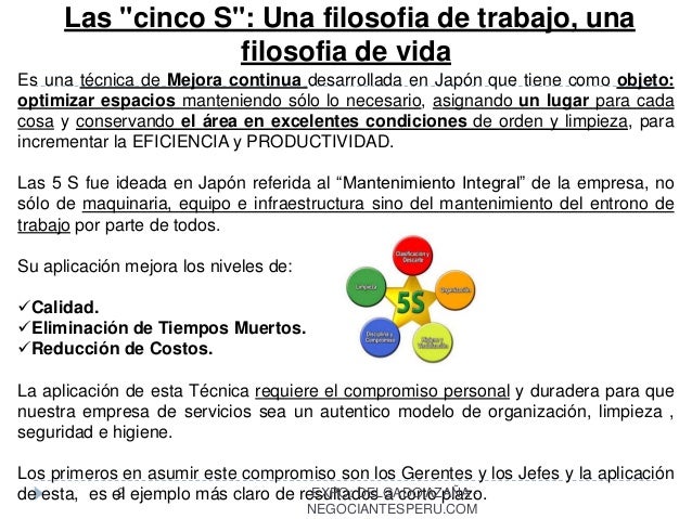 Las 5 cinco S - La calidad: productividad y competitividad de la empr…