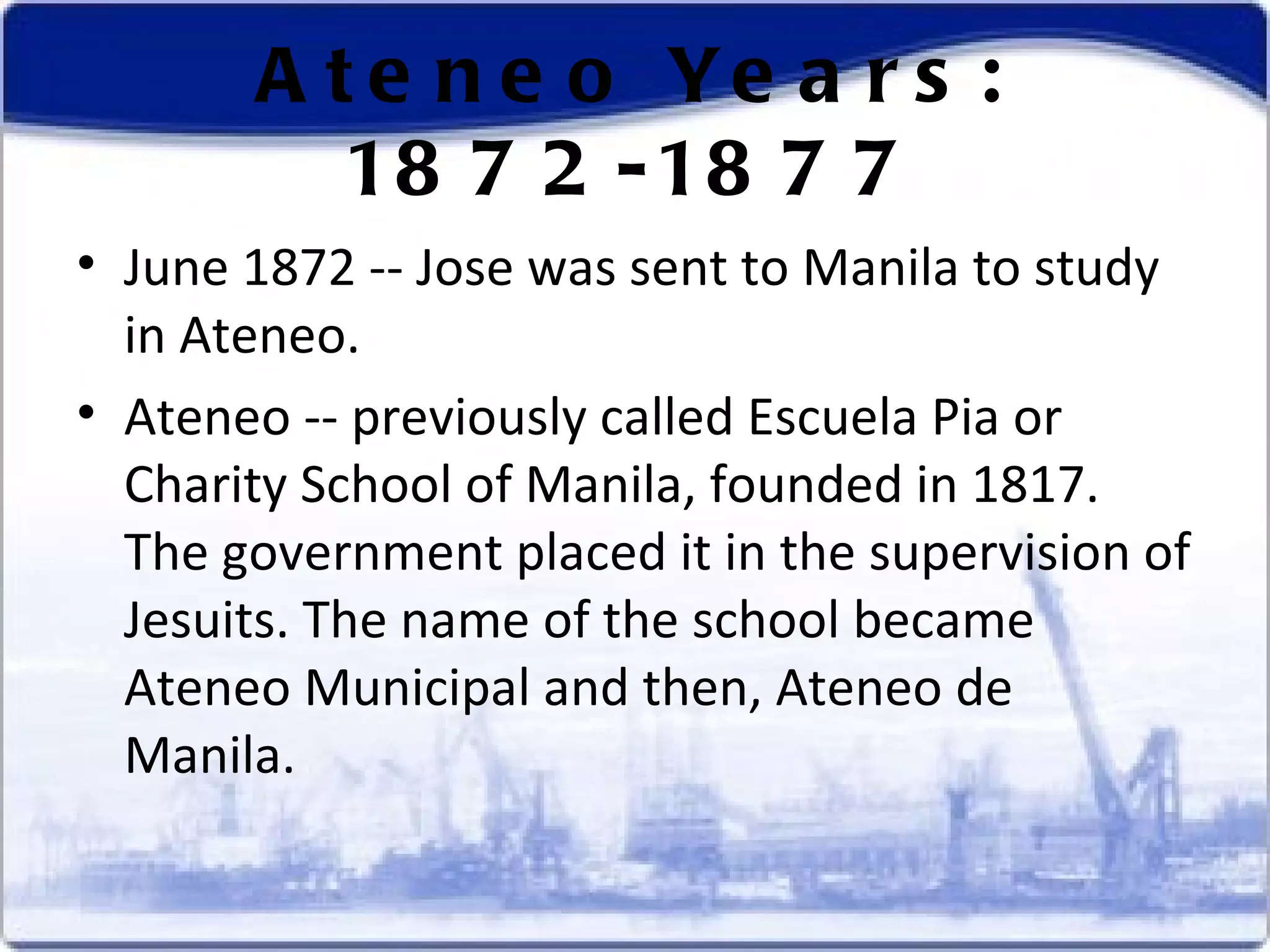 Rizal in Ateneo | PPT