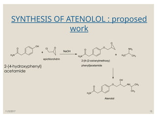 atenolol(drug) and its synthesis.pptx