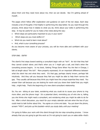 A TEN STEP CONSULTING PROCESS | PDF