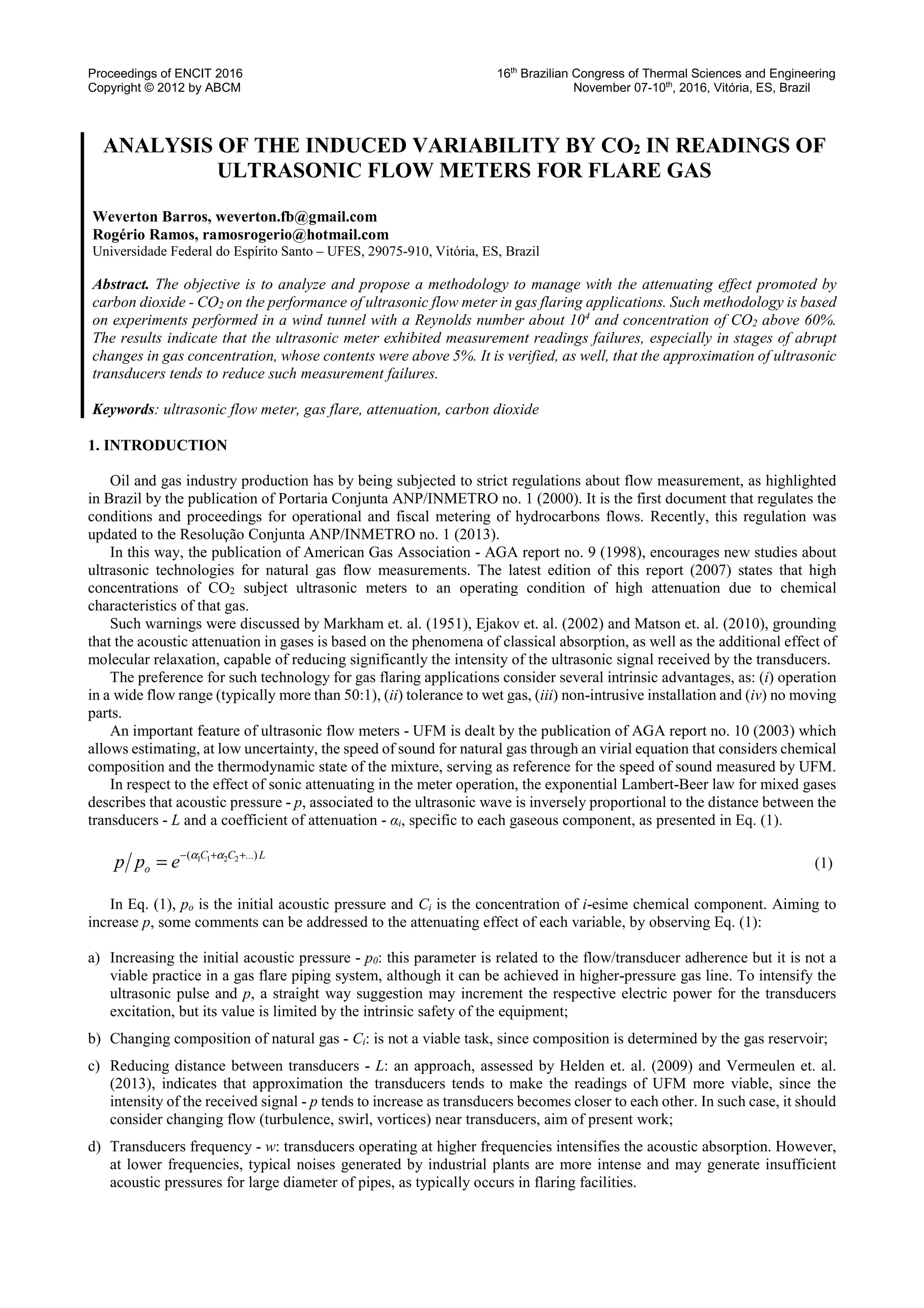 CO2 Effect on Ultrasonic Flow Measurement for Flare Gas | PDF