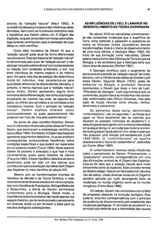 A Teoria Evolutiva de Darwin e o Contexto Histórico (Leandro Freitas) | PDF