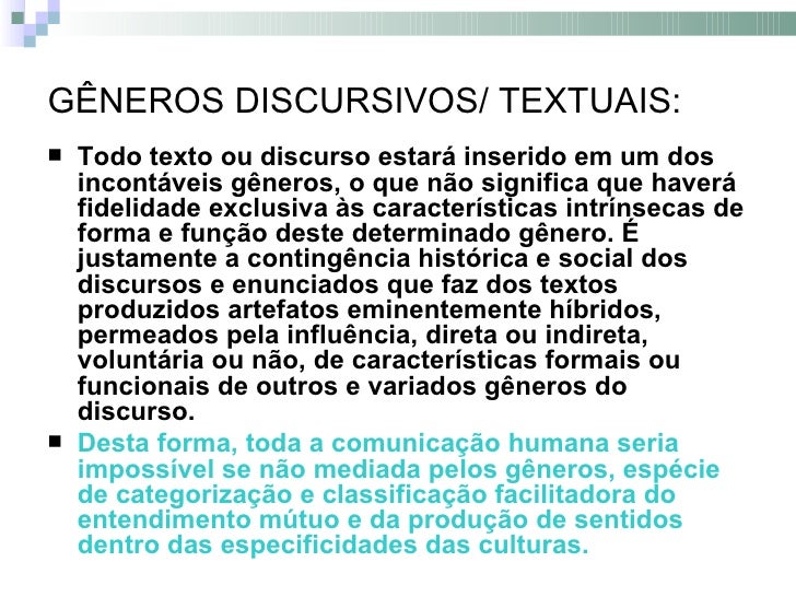 A teoria dos gêneros