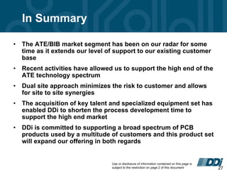 DDi\'s ATE/BIB capability | PDF