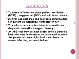 ATERIAL BLOOD GASES analysis and interpretations | PPT | First Aid ...