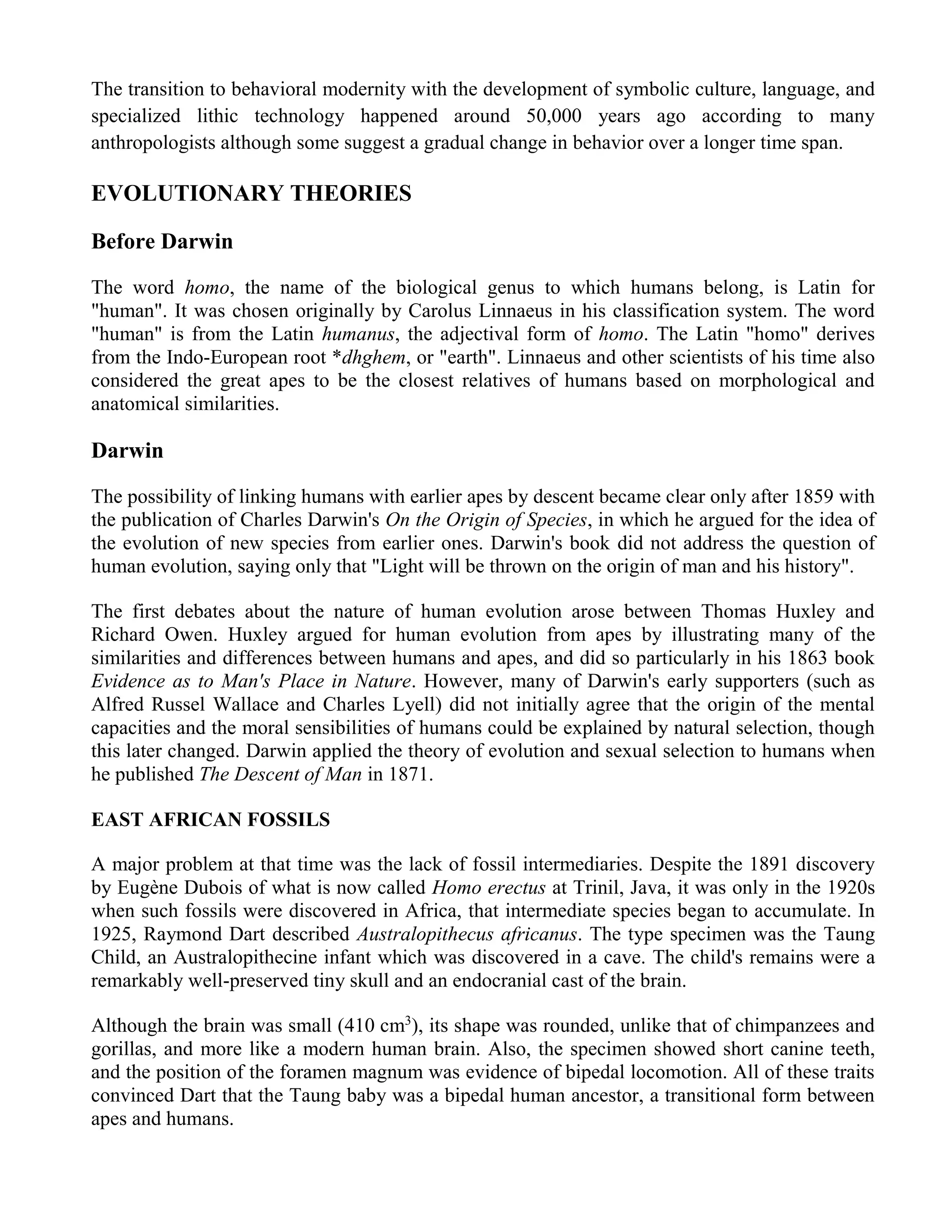 An article on human evolution | PDF