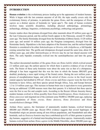 An article on human evolution | PDF
