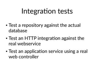A testing strategy for hexagonal applications | PPT