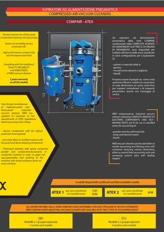 RIBO "ATEX" Series: industrial vacuum cleaners complying with ATEX regulations | PDF