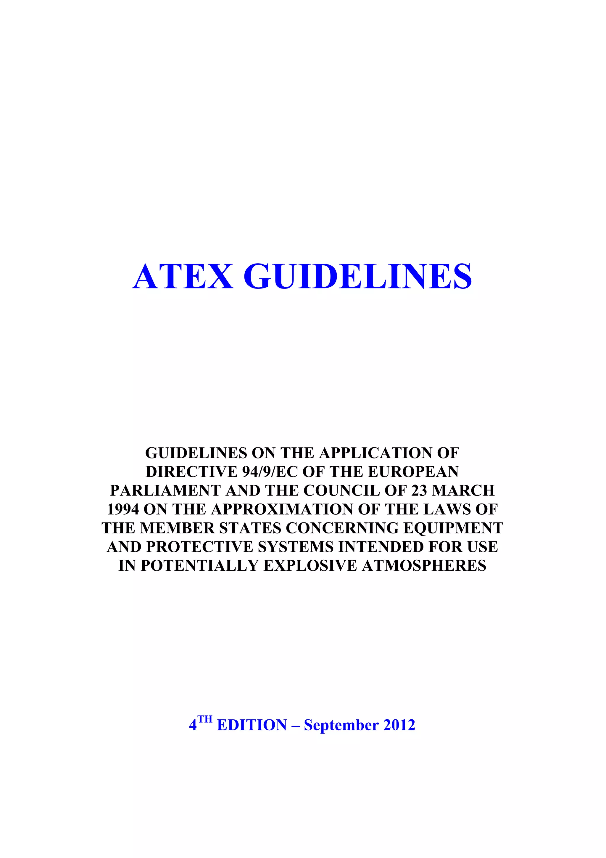 Atex guidelines en | PDF