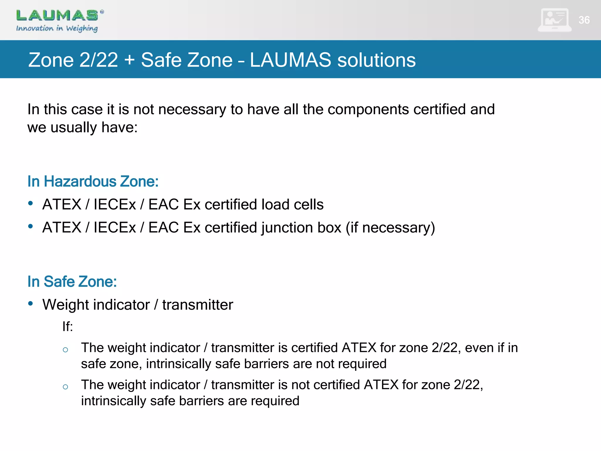 Weighing in a hazardous area (ATEX, IECEx, EAC Ex TR CU 012) | PPTX