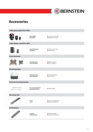 Bernstein Inductive Proximity Sensors, Capacitive Sensors, Ultrasonic ...