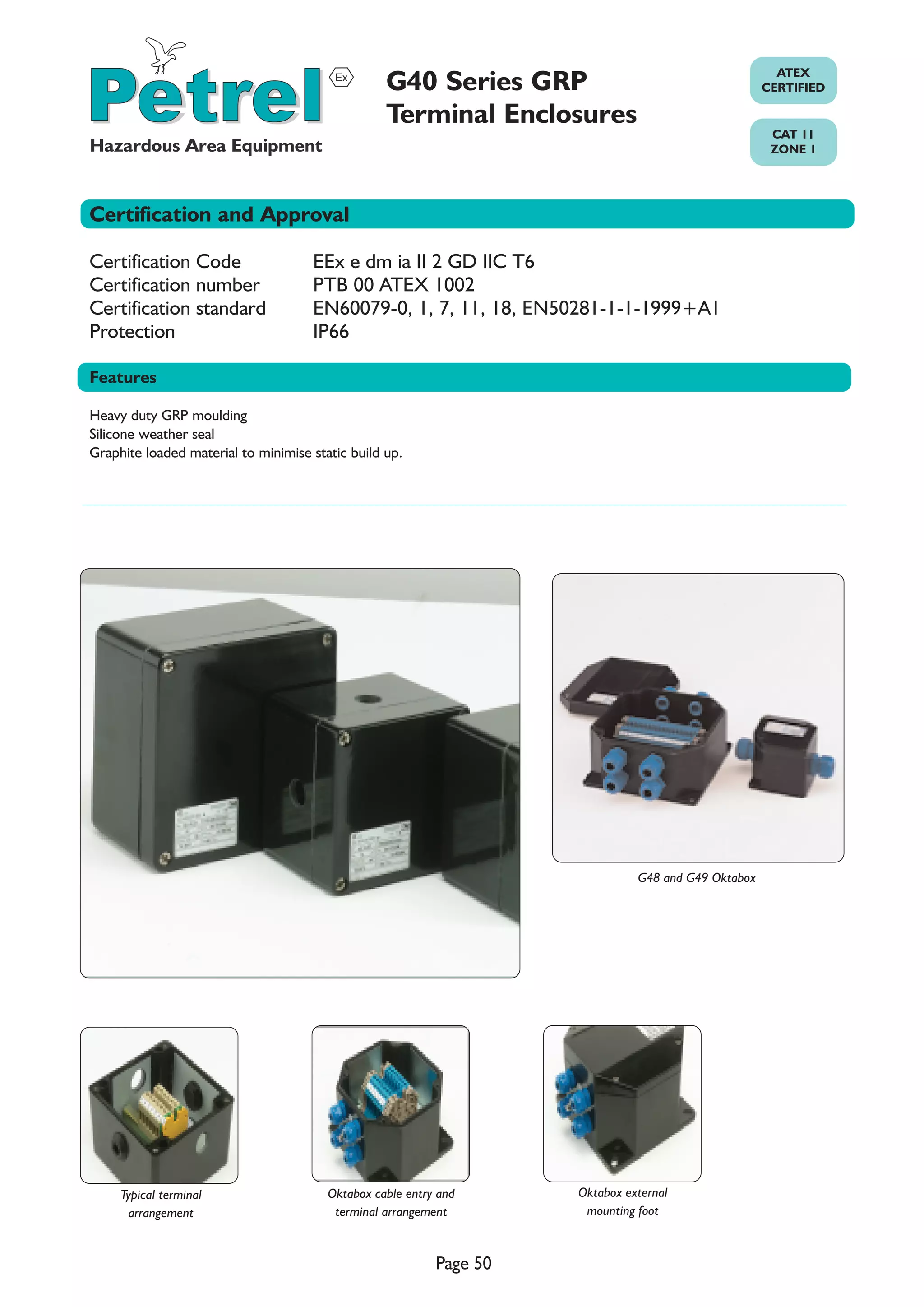 ATEX Hazardous Area Electrical Enclosures, Zone 1 - GRP Enclosure ...