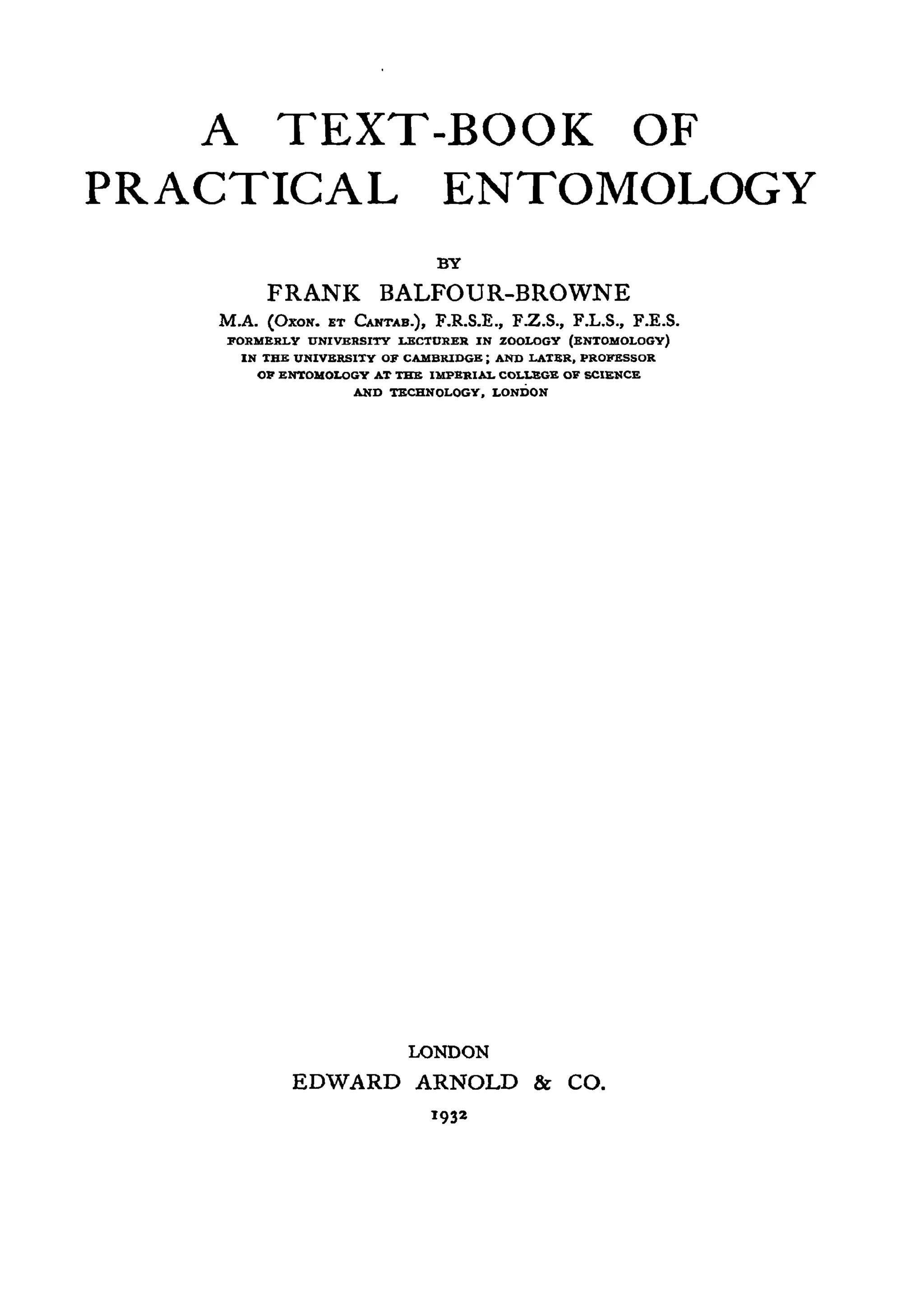 A text book of practical entomology ( pdf drive ) | PDF