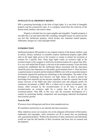 A TEXTBOOK OF INTELLECTUAL ROPERTY RIGHTS | DOC