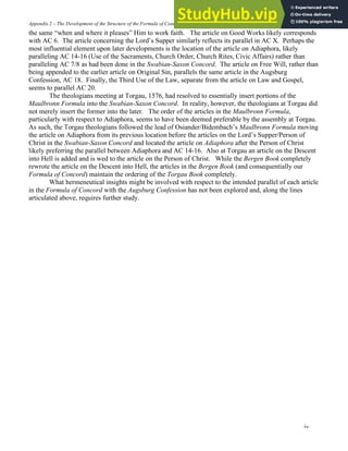 A Textual History Of The Development Of The Formula Of Concord | PDF