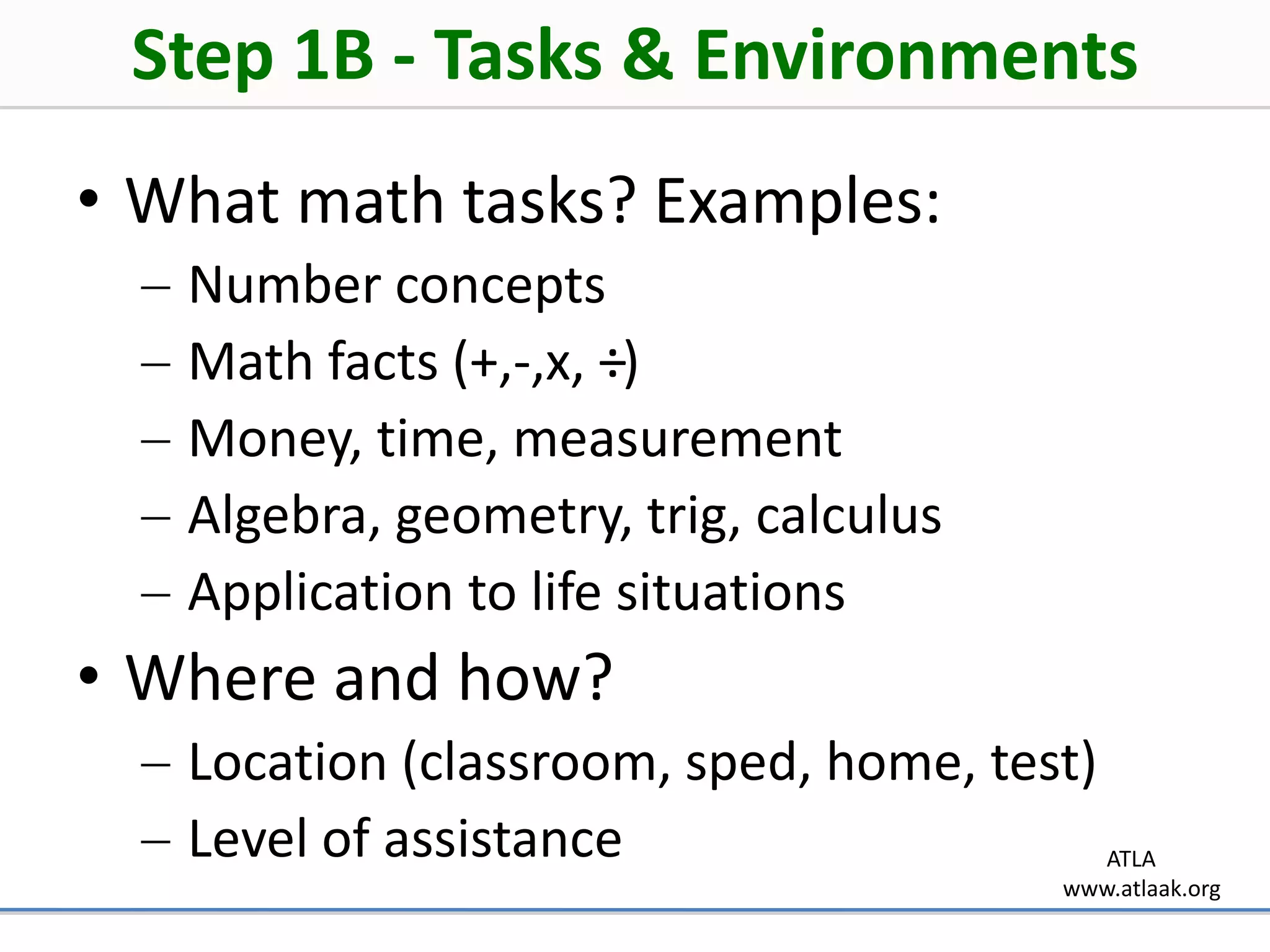 Assistive Technology for Math | PPTX