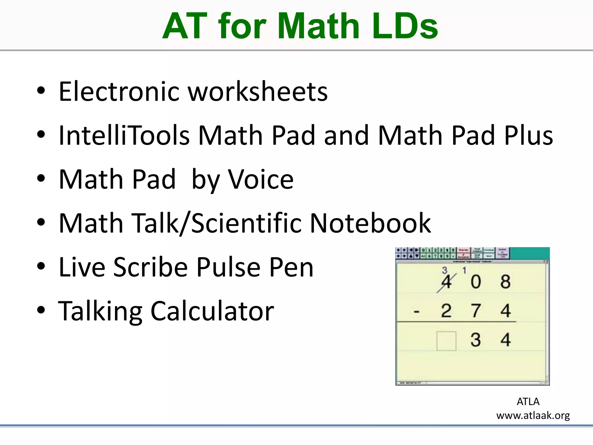 Assistive Technology for Math | PPTX