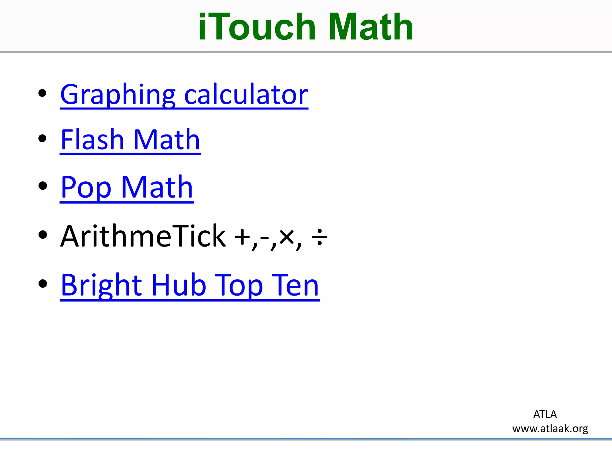 Assistive Technology for Math | PPTX