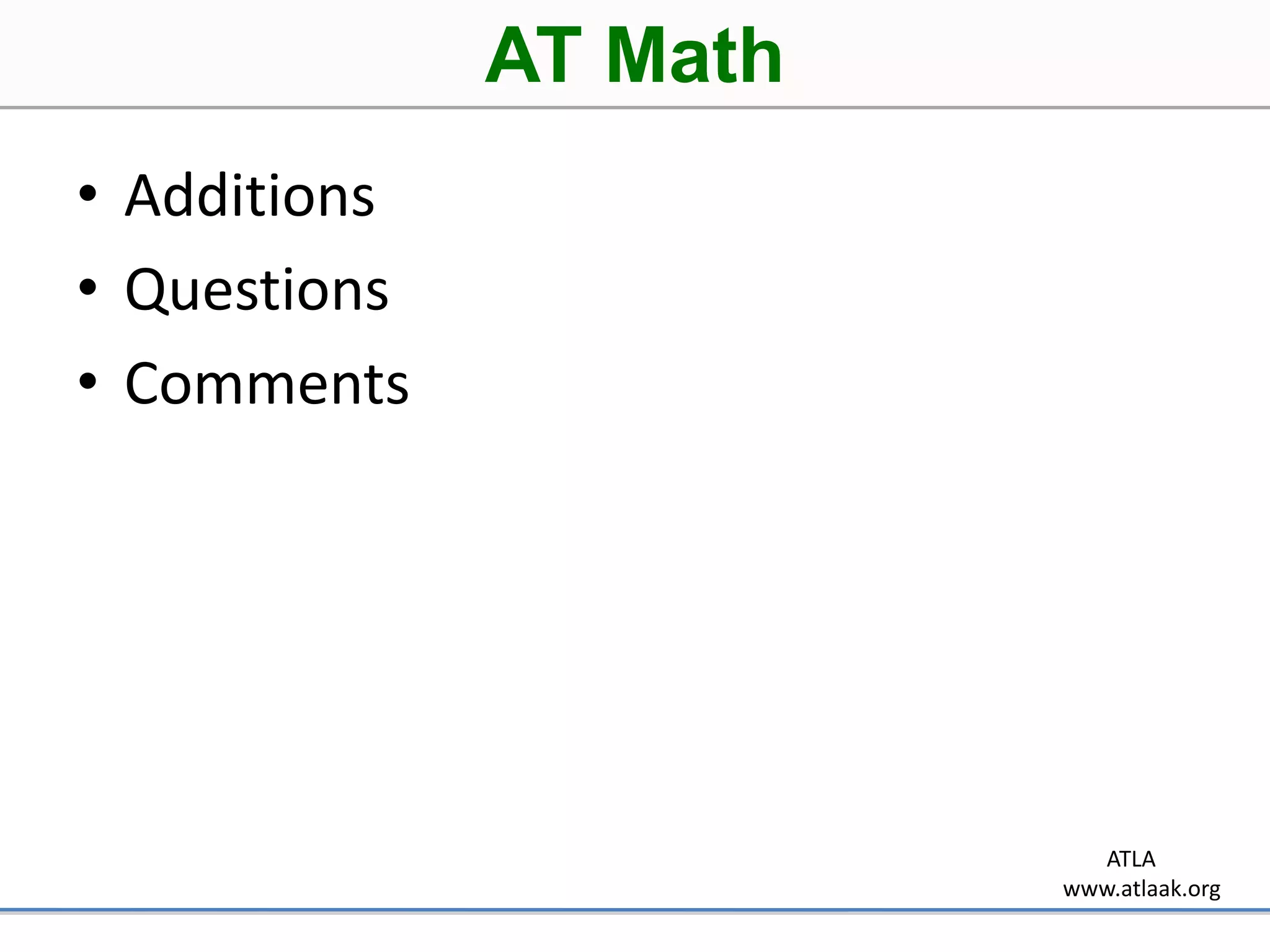 Assistive Technology for Math | PPTX