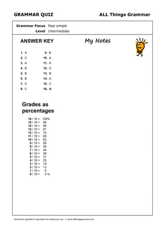 Atg quiz-pastsimple | PDF