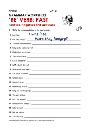 Atg worksheet-beverbpast20 | PDF