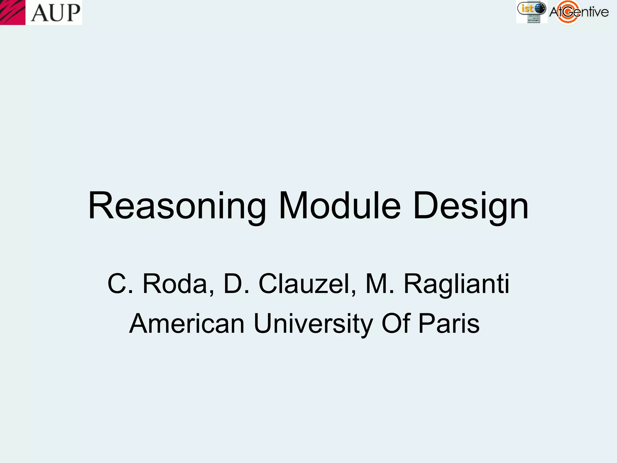 Reasoning Module Design | PDF