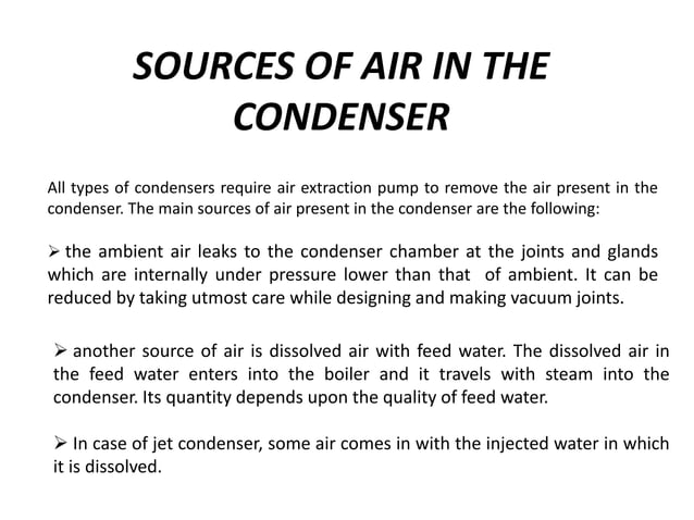 ANALYSIS OF CONDENSER OPERATION | PPTX