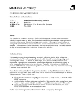 Athabasca | PDF | Web Conferencing | Computer Software and Applications