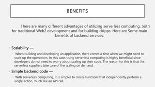 Serverless computing and cloud computing | PPTX