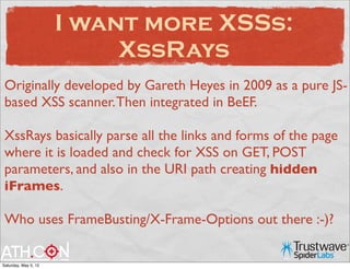 Advances in BeEF - AthCon2012 | PDF | Web Development | Internet