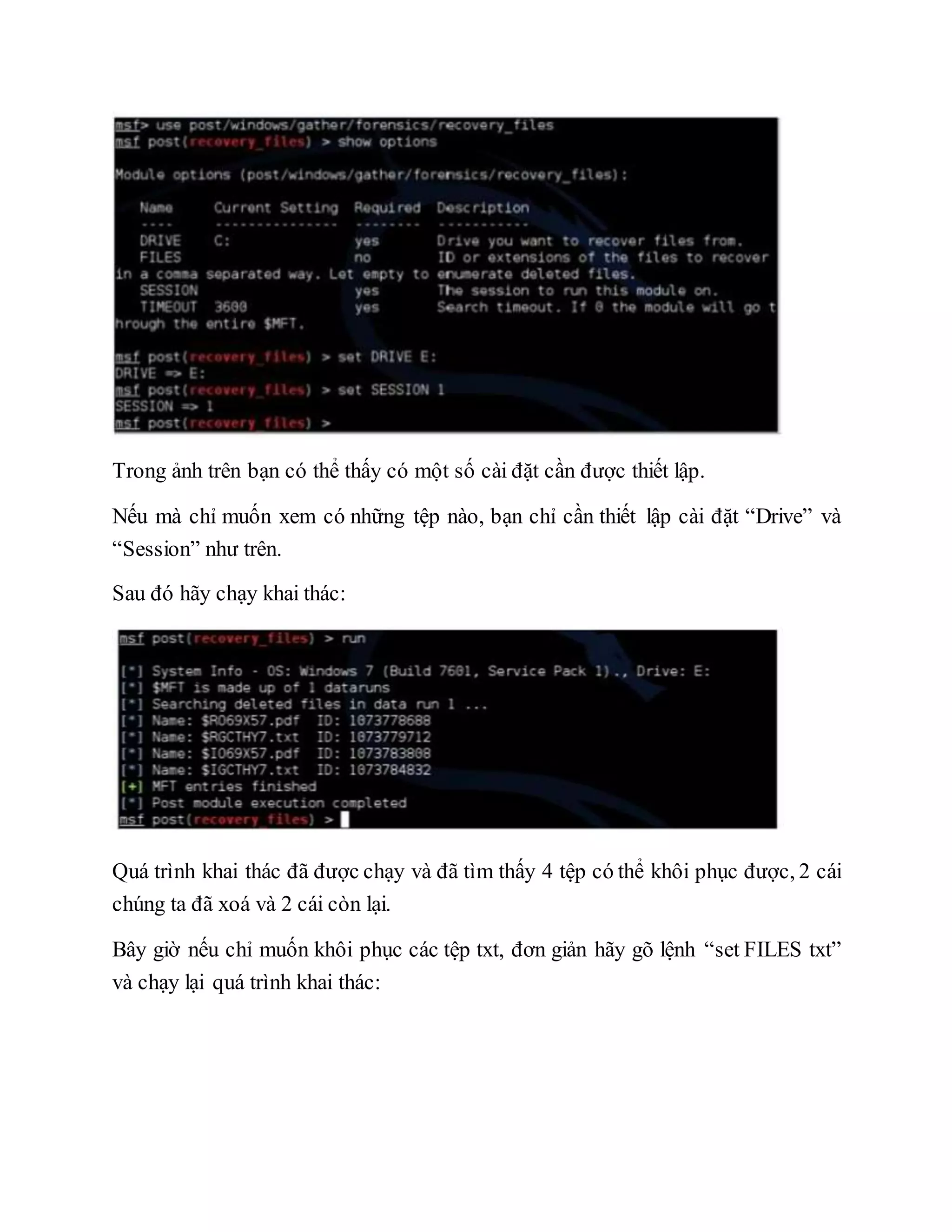 TÌM HIỂU VỀ METASPLOIT TRONG KALI LINUX - Thái Tuấn | DOCX