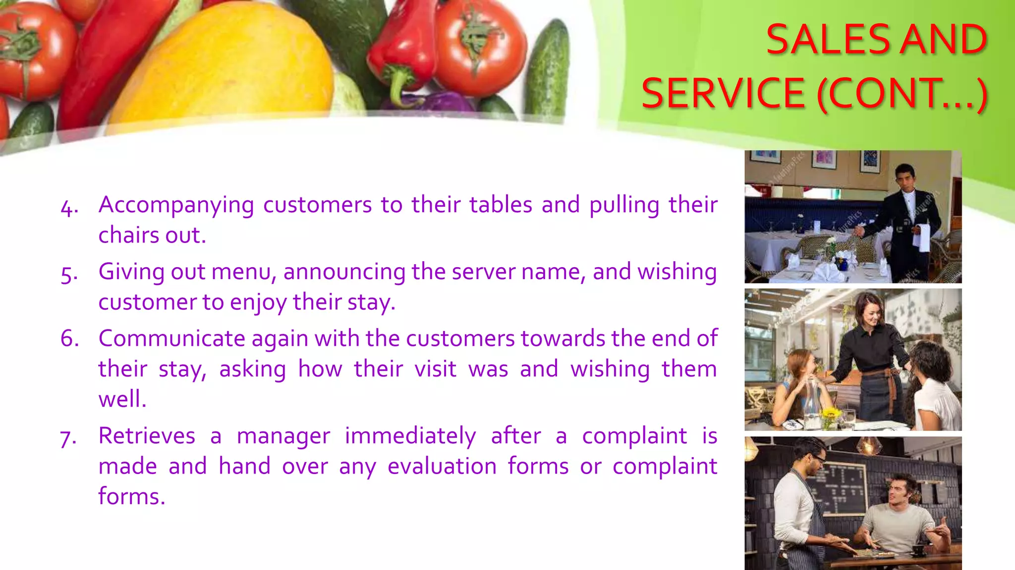 ROLES AND RESPONSIBILITIES OF FOOD AND BEVERAGE PERSONNEL | PPTX