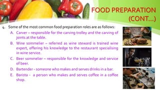ROLES AND RESPONSIBILITIES OF FOOD AND BEVERAGE PERSONNEL | PPTX