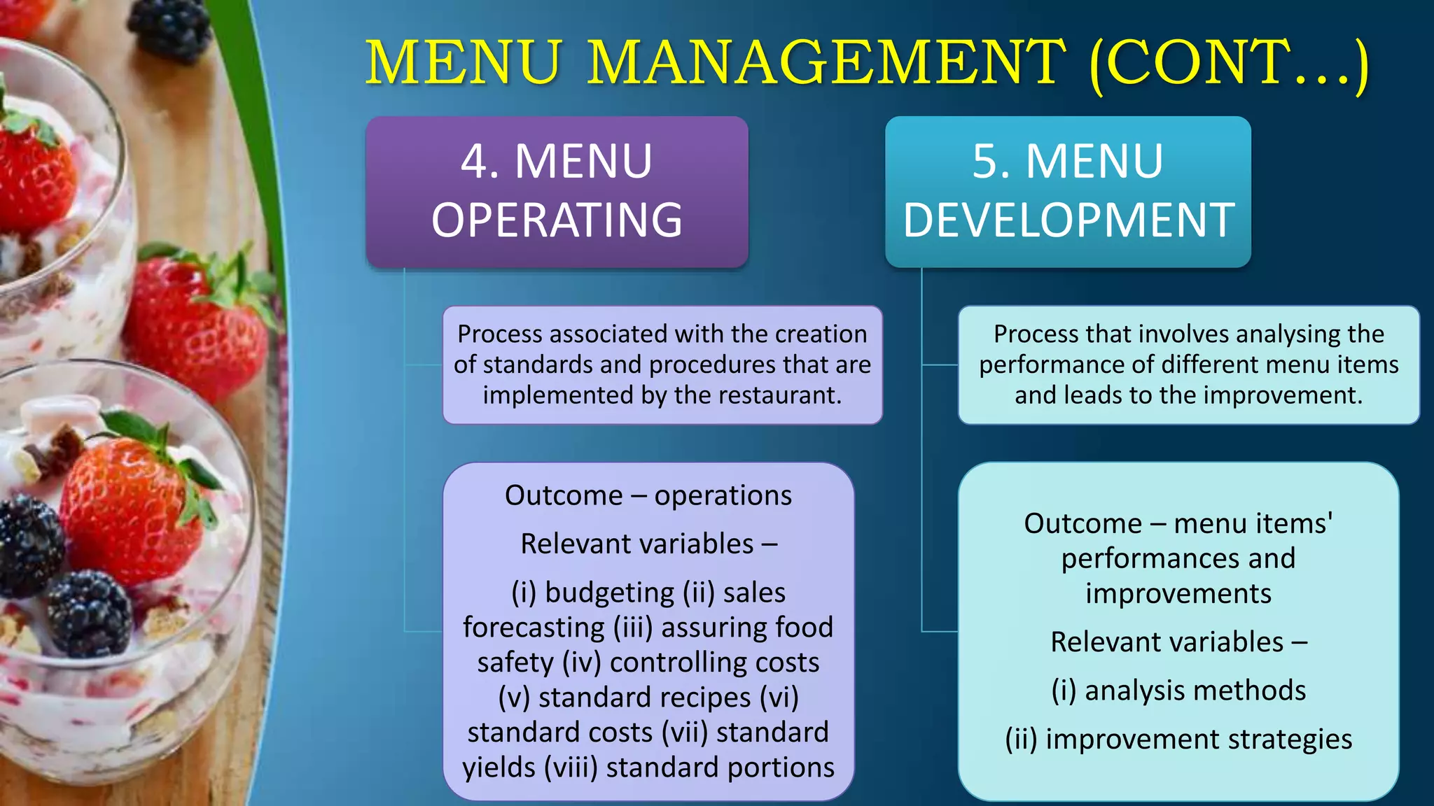 FACTORS AFFECTING MENU DESIGN AND PLANNING | PPTX
