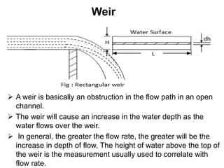 Venturimeter,Orificemeter,Notches & weirs,Pilot tubes | PPTX