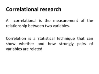 Correlational research | PPTX