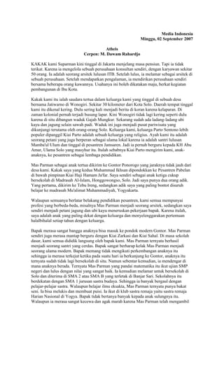 Atheis (m. dawam rahardjo) | DOC