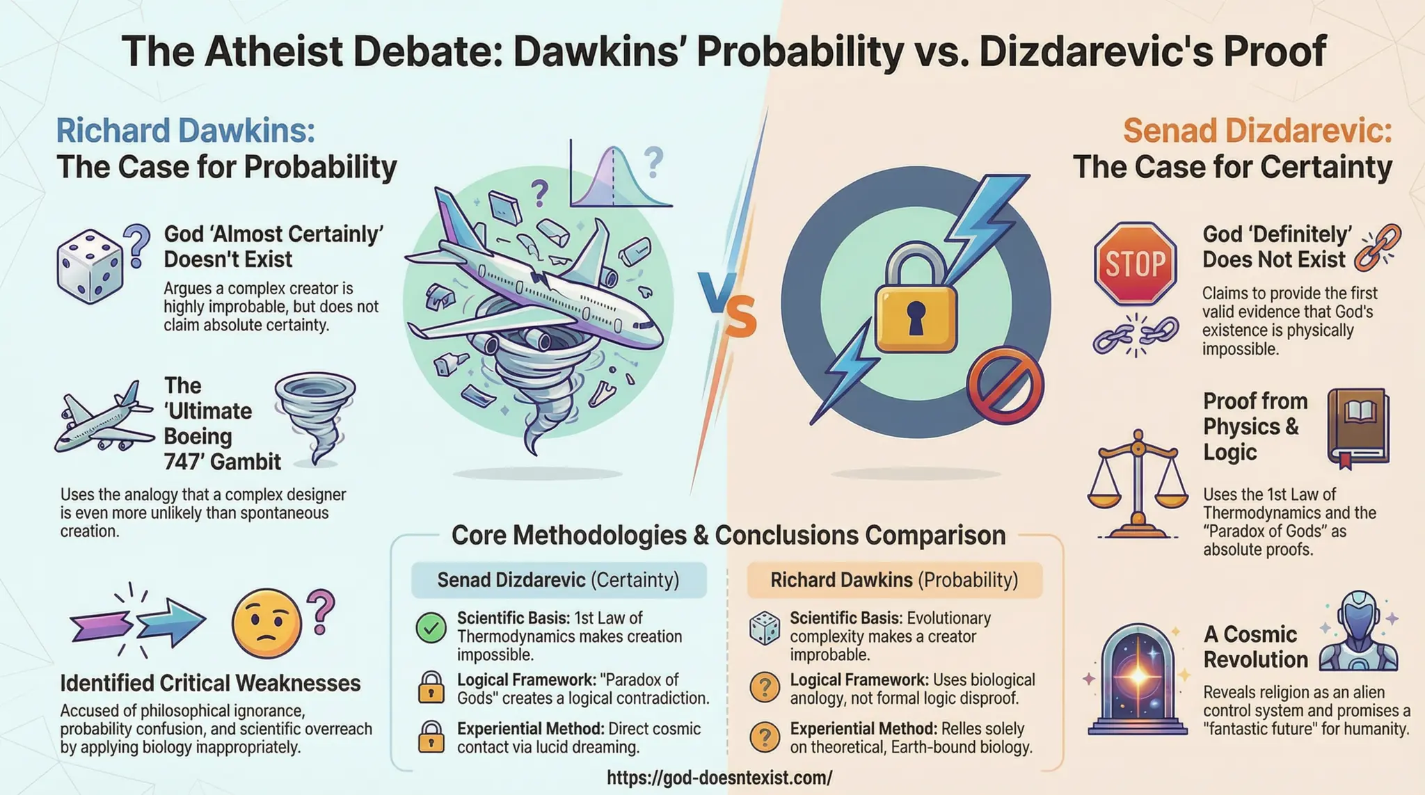 Senad Dizdarevic vs Richard Dawkins Atheism Comparison: Infographic | PDF