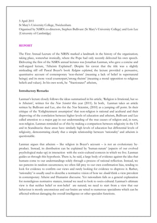 Atheism explained (lamnan 2011) | PDF