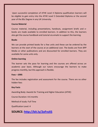 Athe level 4 extended diploma in management | PDF