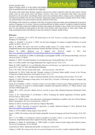 A Thematic Analysis Of Graffiti On The University Classroom Walls - A Case Of Iran | PDF