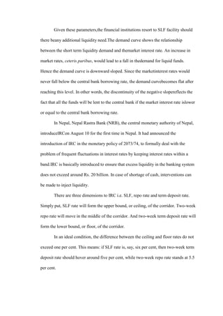 A thematic paper on interest rate corridor | PDF