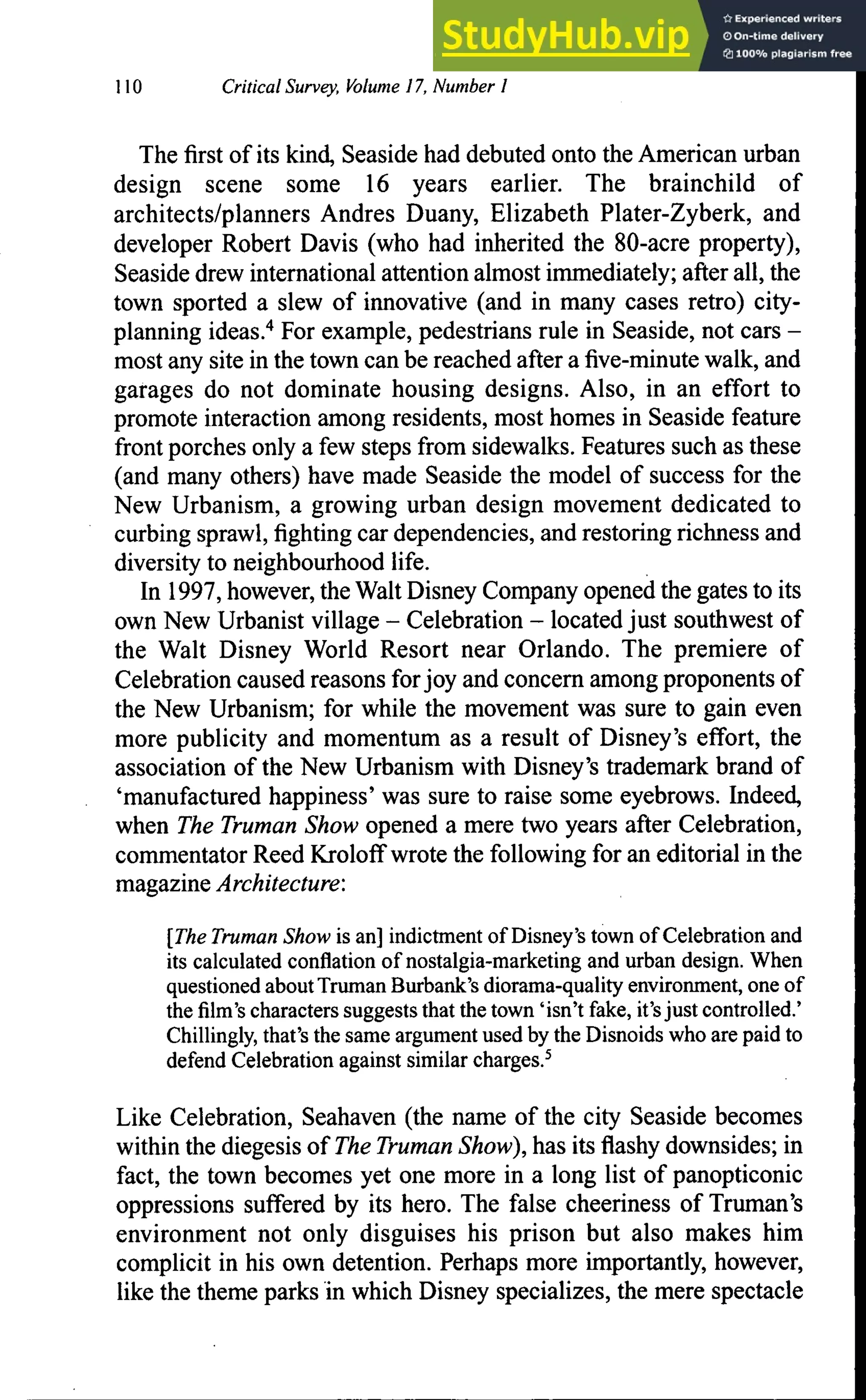 A Theme Park Built For One The New Urbanism Vs. Disney Design In The ...