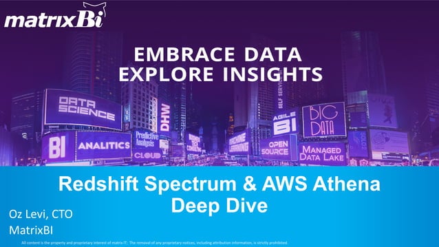 Redshift Spectrum & AWS Athena Deep Dive | PPT