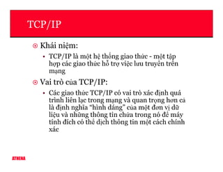 Athena gioi thieu tcp ip | PDF