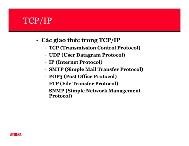 Athena gioi thieu tcp ip | PDF