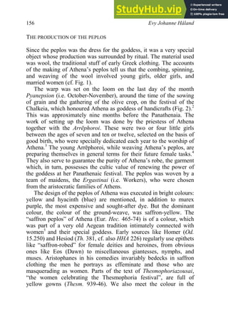 Athena S Peplos Weaving As A Core Female Activity In Ancient And Modern ...