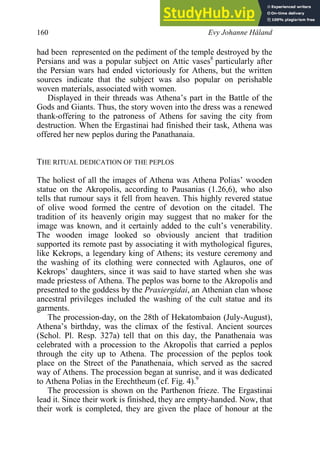 Athena S Peplos Weaving As A Core Female Activity In Ancient And Modern ...